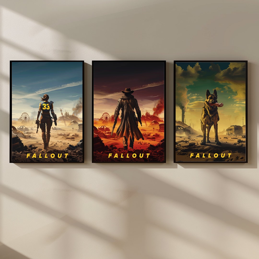 Fallout Posters Vault 33 Lucy the Ghoul Dogmeat Unframed Print A4 A3 A2 ...