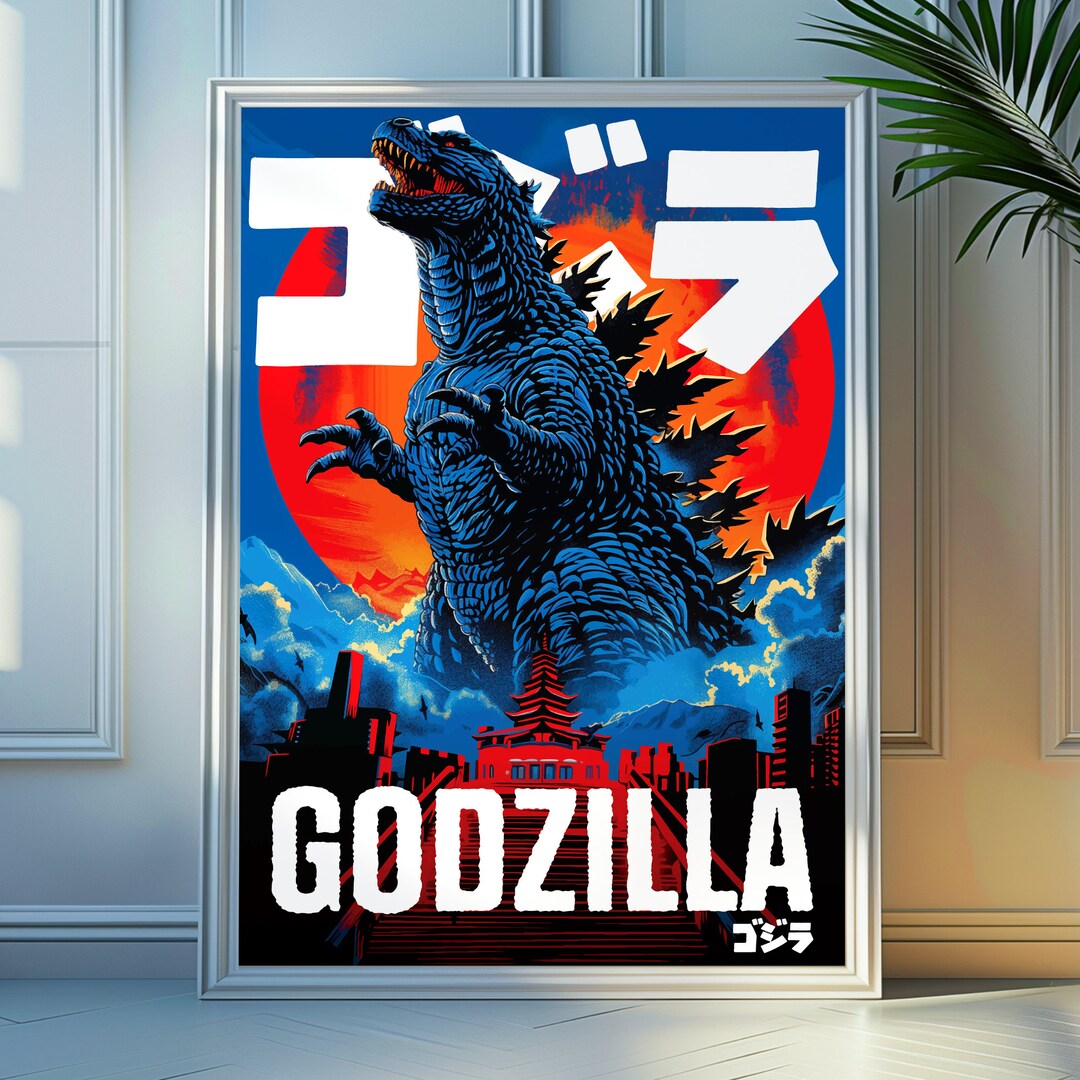 Godzilla Poster Japanese Unframed Print A4 A3 A2 A1 A0 - Etsy