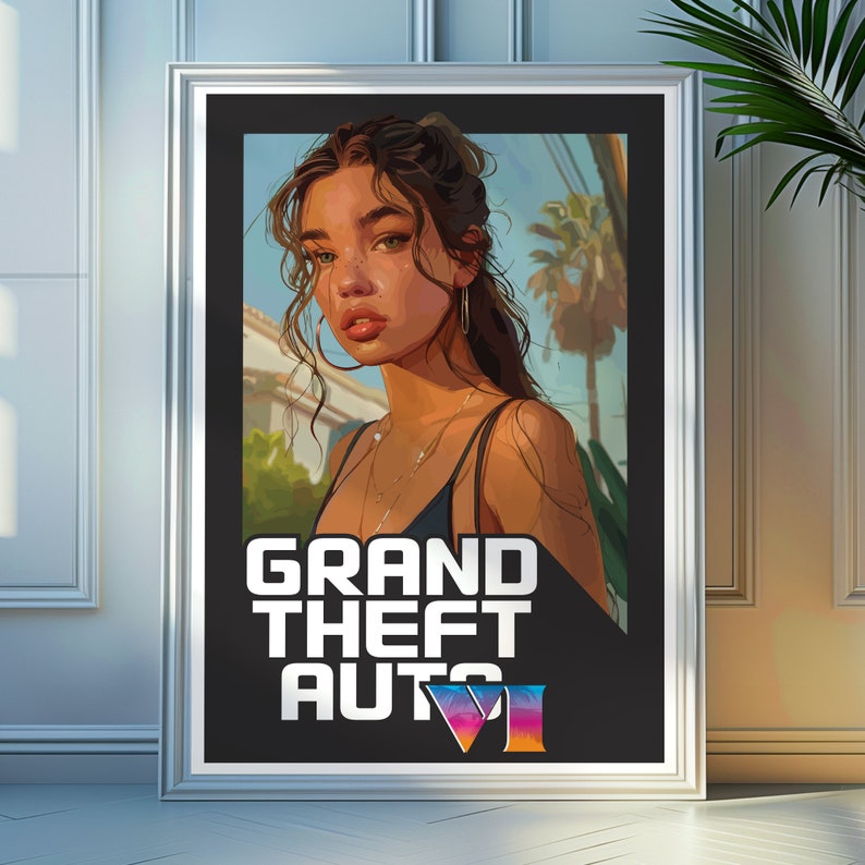 Grand Theft Auto Posters Gta 6 Vice City Girls Unframed Print A4 A3 A2 A1 A0 Etsy