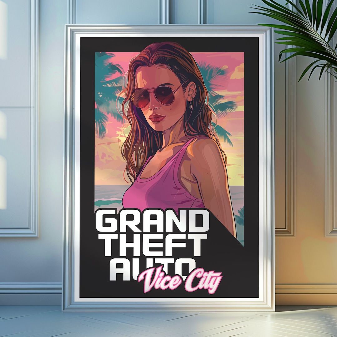 Grand Theft Auto Vice City Girl V2 Poster GTA Unframed Print A4 A3 A2 ...