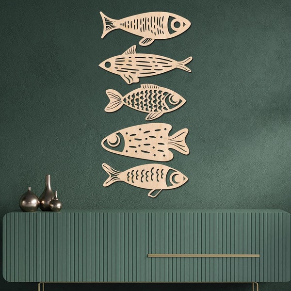 Wooden Fish Wall Art - Etsy