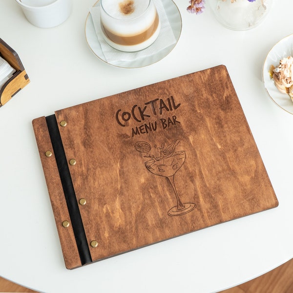 Wood Menu Covers Restaurant - Etsy