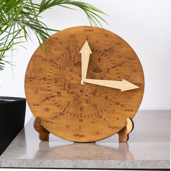 Montessori Wood Clock - Etsy