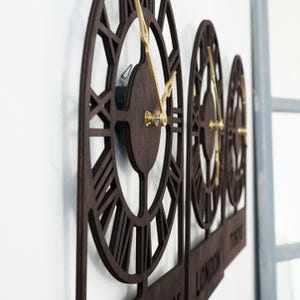 Wall Clock Cities, World Clock Set, Custom Name Clock, Industrial Clock ...