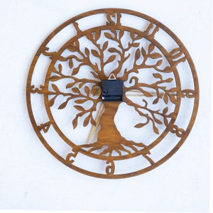 Tree of Life Clock, Tree Wall Clock, Oversized Wall Clock, Wooden Wall ...