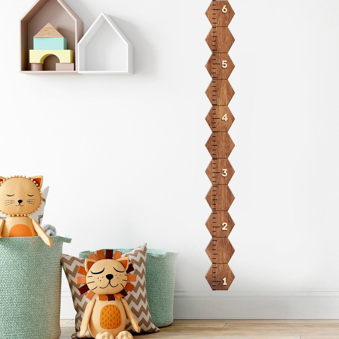 Custom Growth Chart, Wooden Growth Chart With Markers, Growth Ruler ...