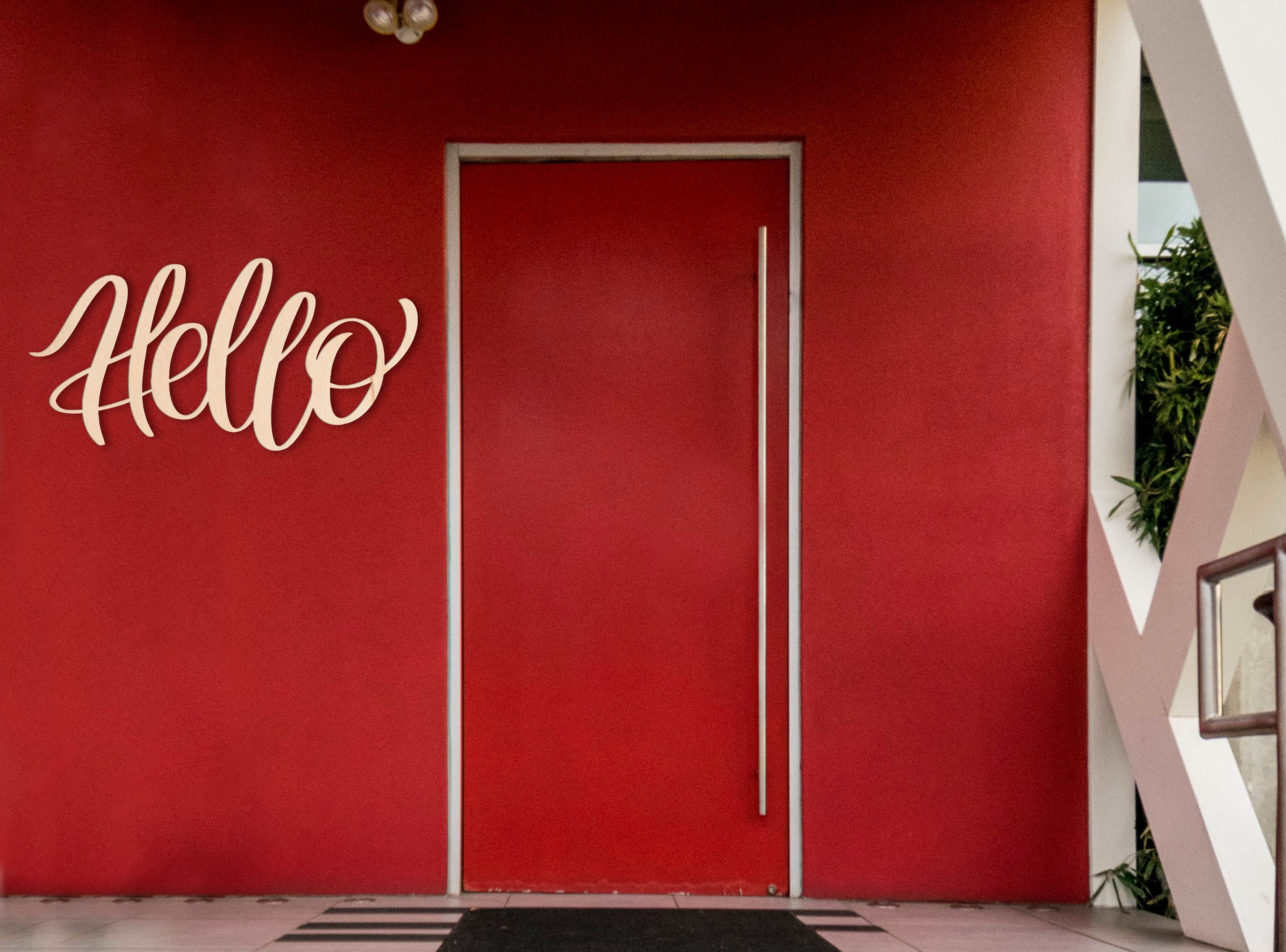 Hello Sign for Front Porch Hello Sign for Front Door Hello | Etsy