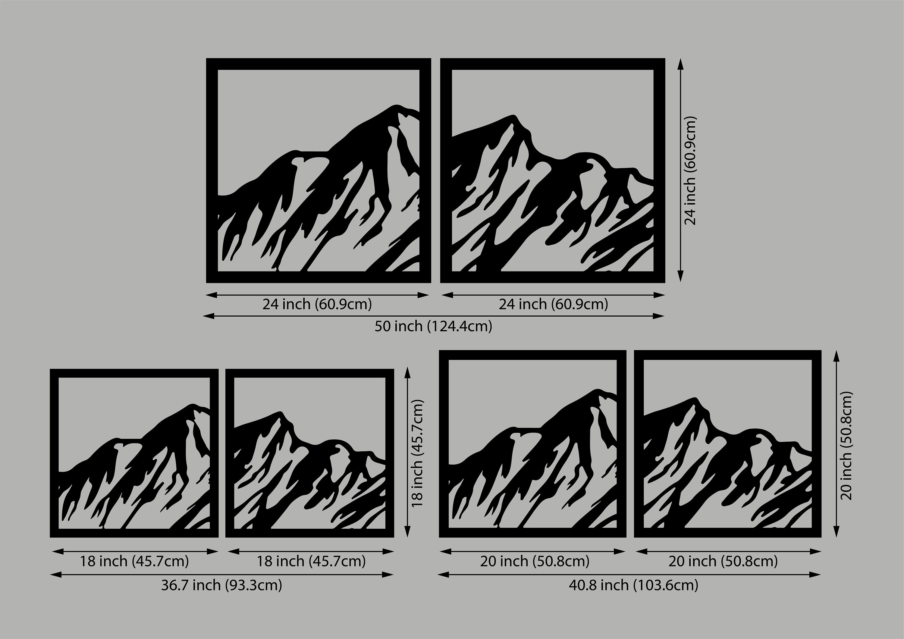 Mountain Wall Art Wood Mountain Wood Sign Mountain Wall | Etsy