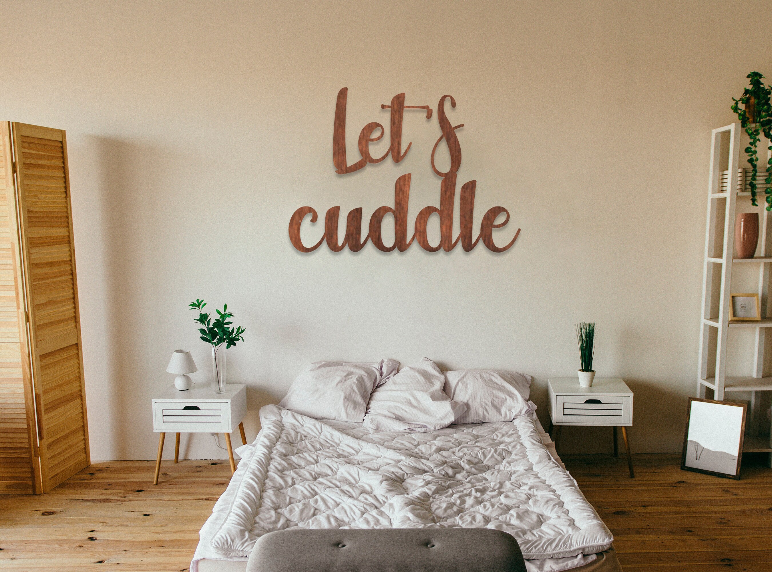 Let's Cuddle Sign Let's Cuddle Wall Sign Let's | Etsy