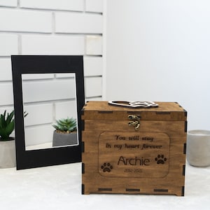 Pet Memorial Box,wooden Pet Memorial Urn,pet Cremation Box,personalized ...