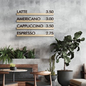 Menu Board With Letters Cafe Menu Signrestaurant Menu - Etsy