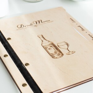 Restaurant Menu Cover, Drinks Menu Holder, Bar Menu Holder, Cocktails ...