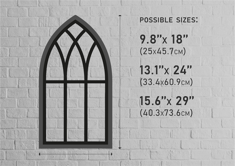 Cathedral Window Frame Church Window Wall Decor Oversized - Etsy