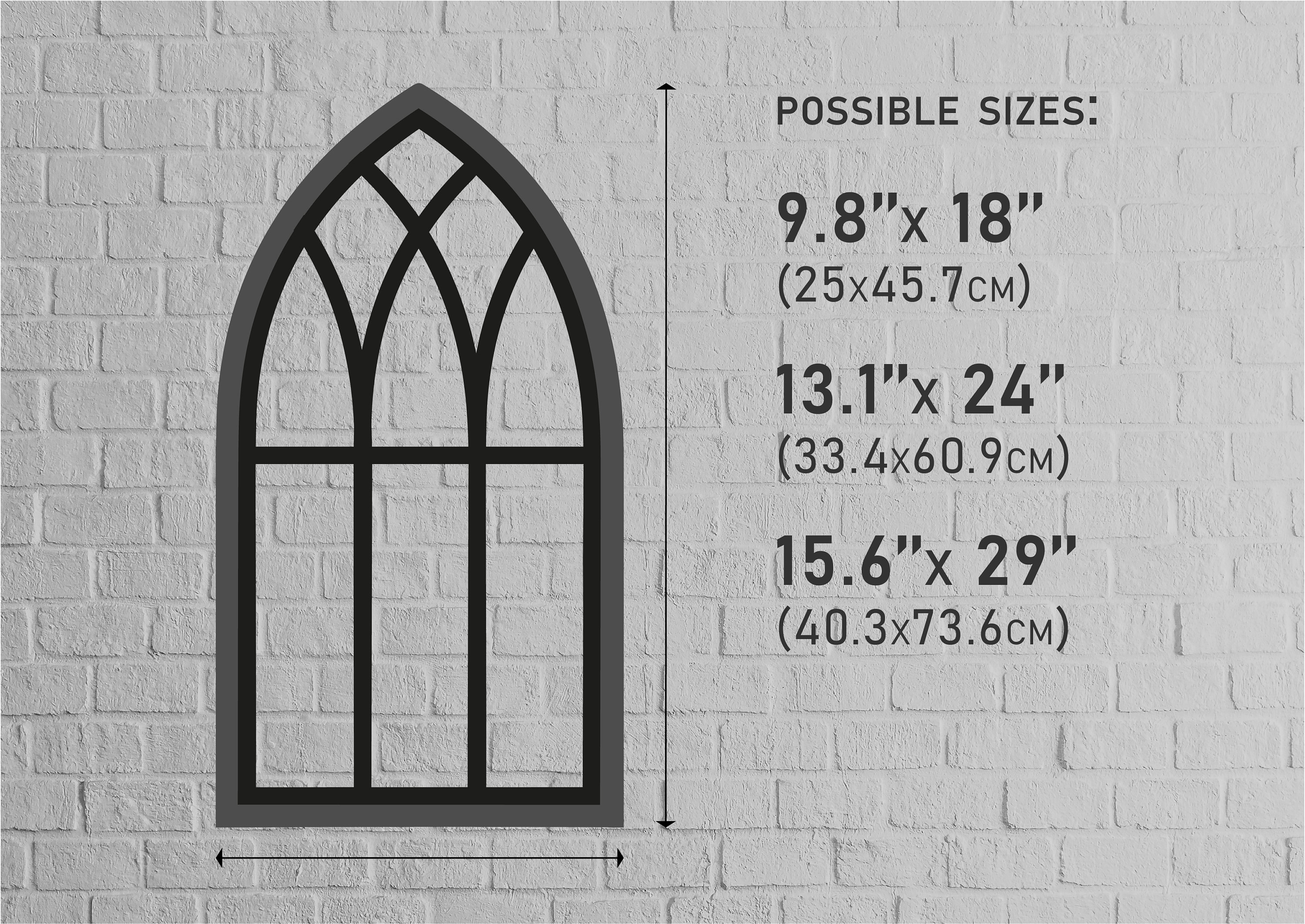 Cathedral Window Frame, Church Window Wall Decor, Oversized Window ...