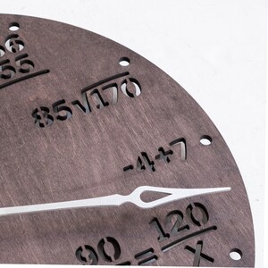 Math Wall Clock, Teacher Wall Clock, Mathematics Clock, School Wall Clock, Wood Wall Clock, Wall ...