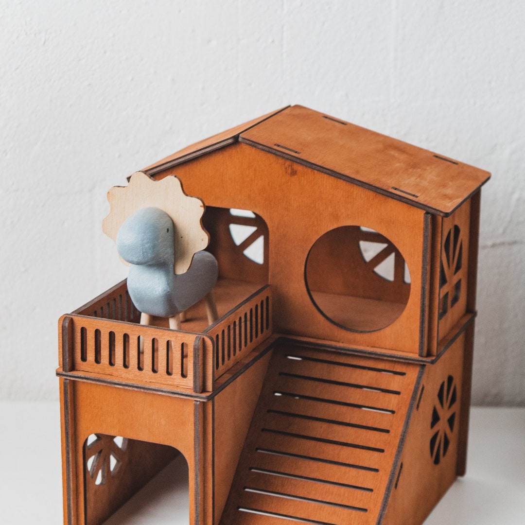 Hamster Playhouse Hamster Hideout Wood Hamster House - Etsy