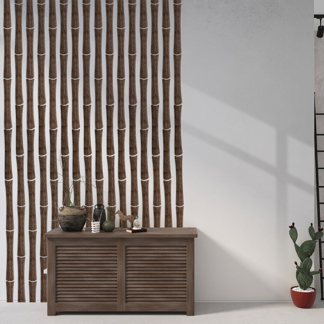 Bamboo Slats Wall, Bamboo Panel for Wall, Wood Wall Slats, Wood Wall ...