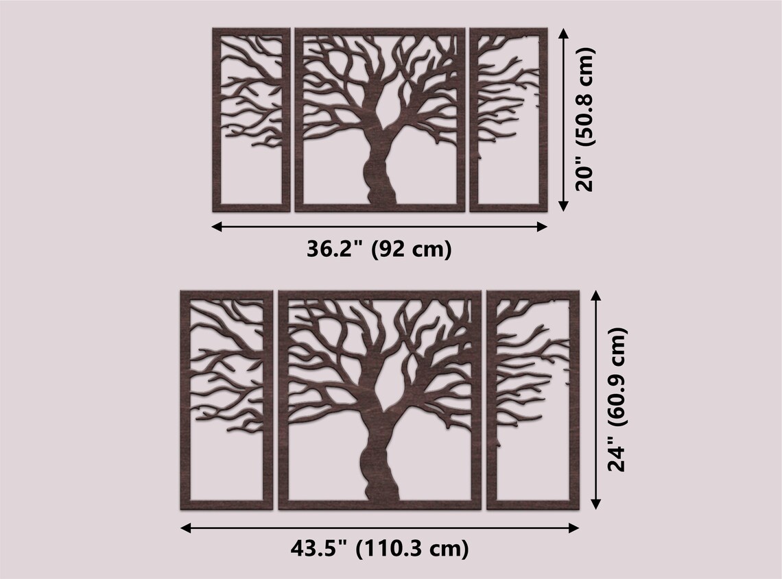 Tree of Life Panel Wood Wooden Tree Wall Art Tree Wood Wall | Etsy