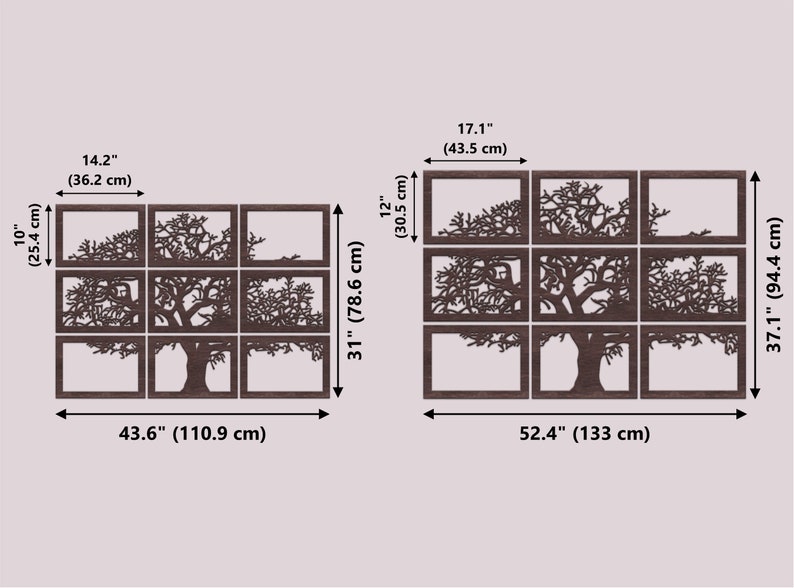 Tree of Life Panel Wood Wooden Tree Wall Art Tree Wood Wall | Etsy