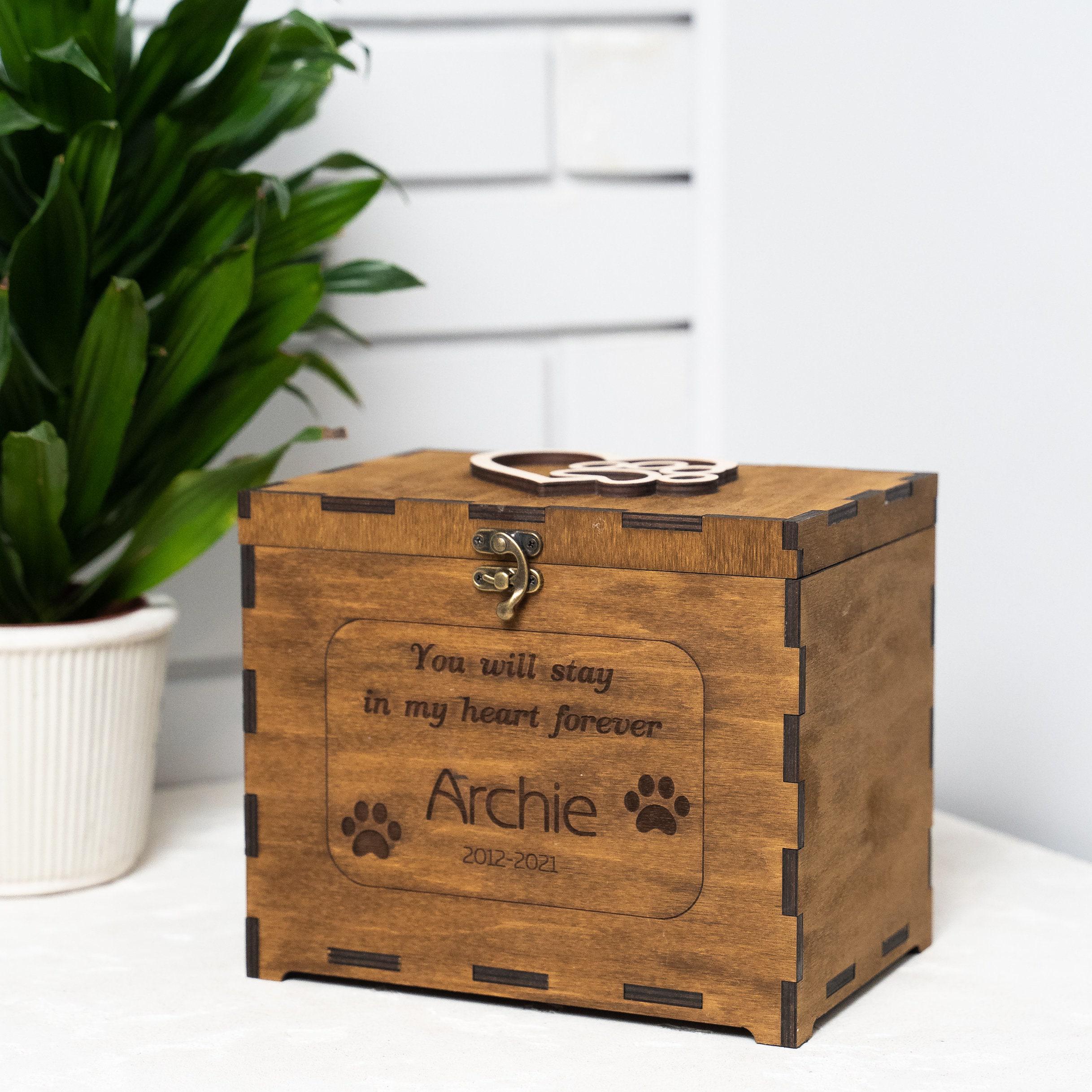 Pet Memorial Box,wooden Pet Memorial Urn,pet Cremation Box,personalized ...
