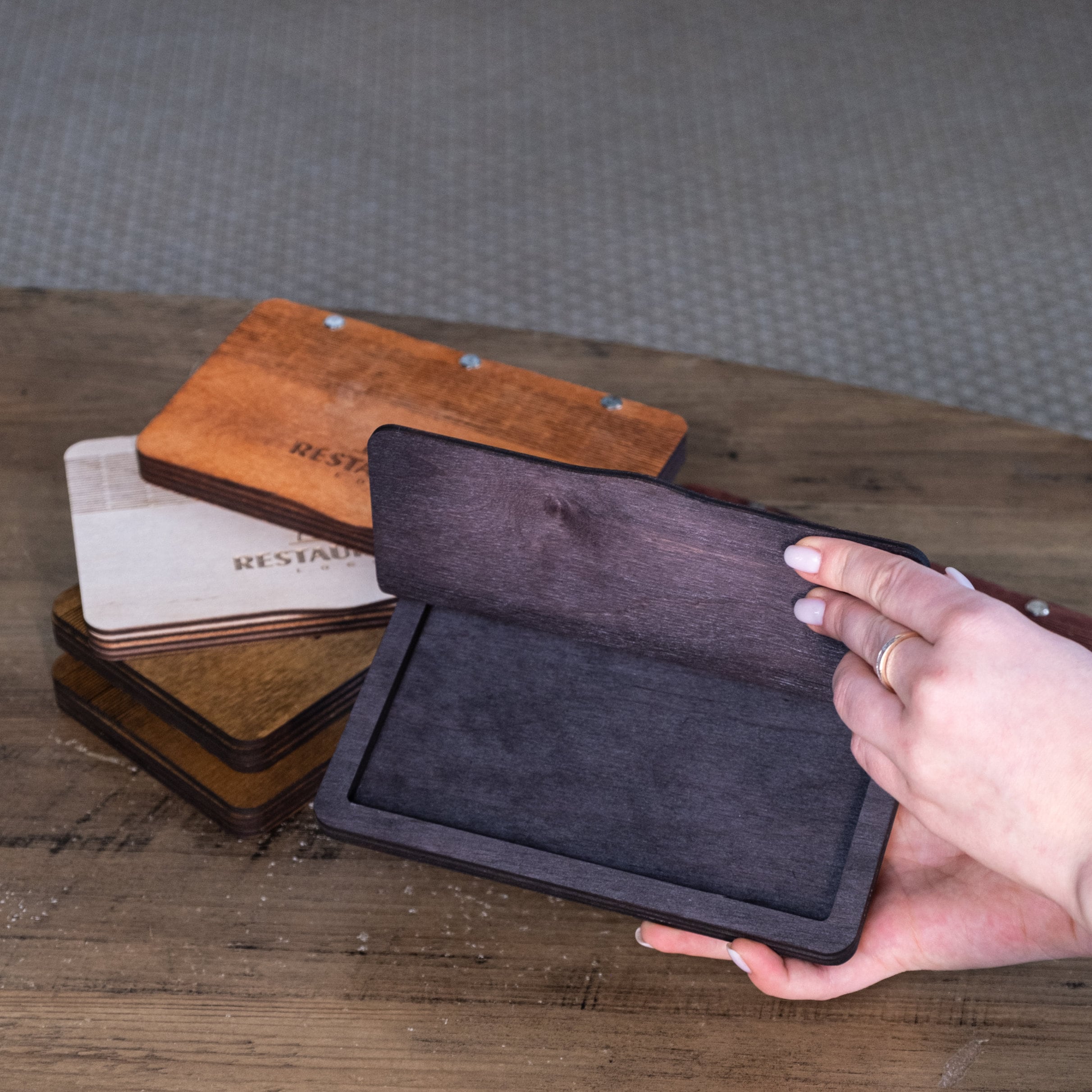 Custom Check Presenter, Wooden Check Presenters, Restaurant Check ...