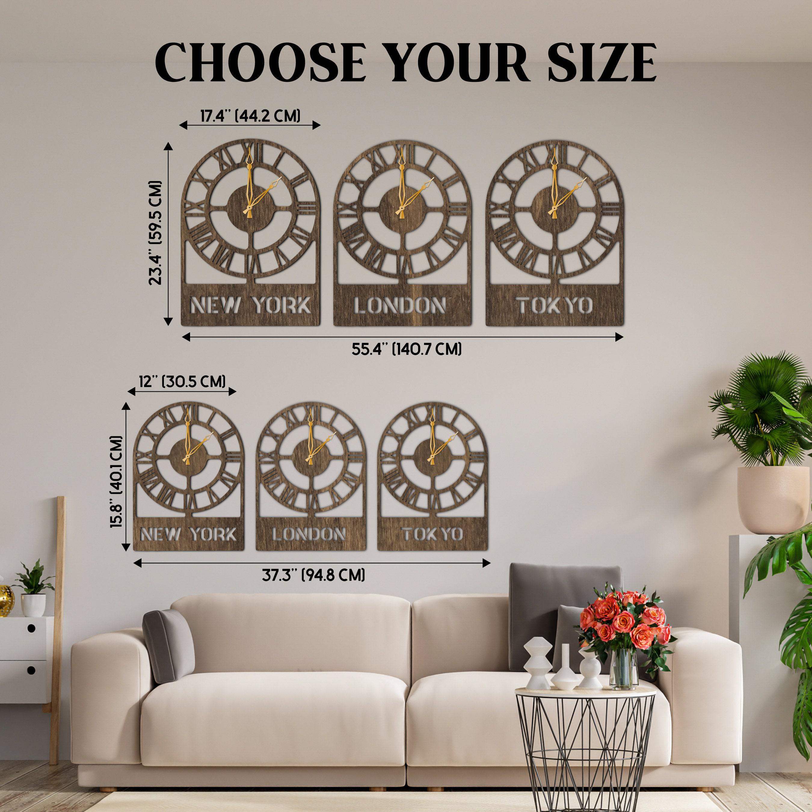 Wall Clock Cities, World Clock Set, Custom Name Clock, Industrial Clock ...