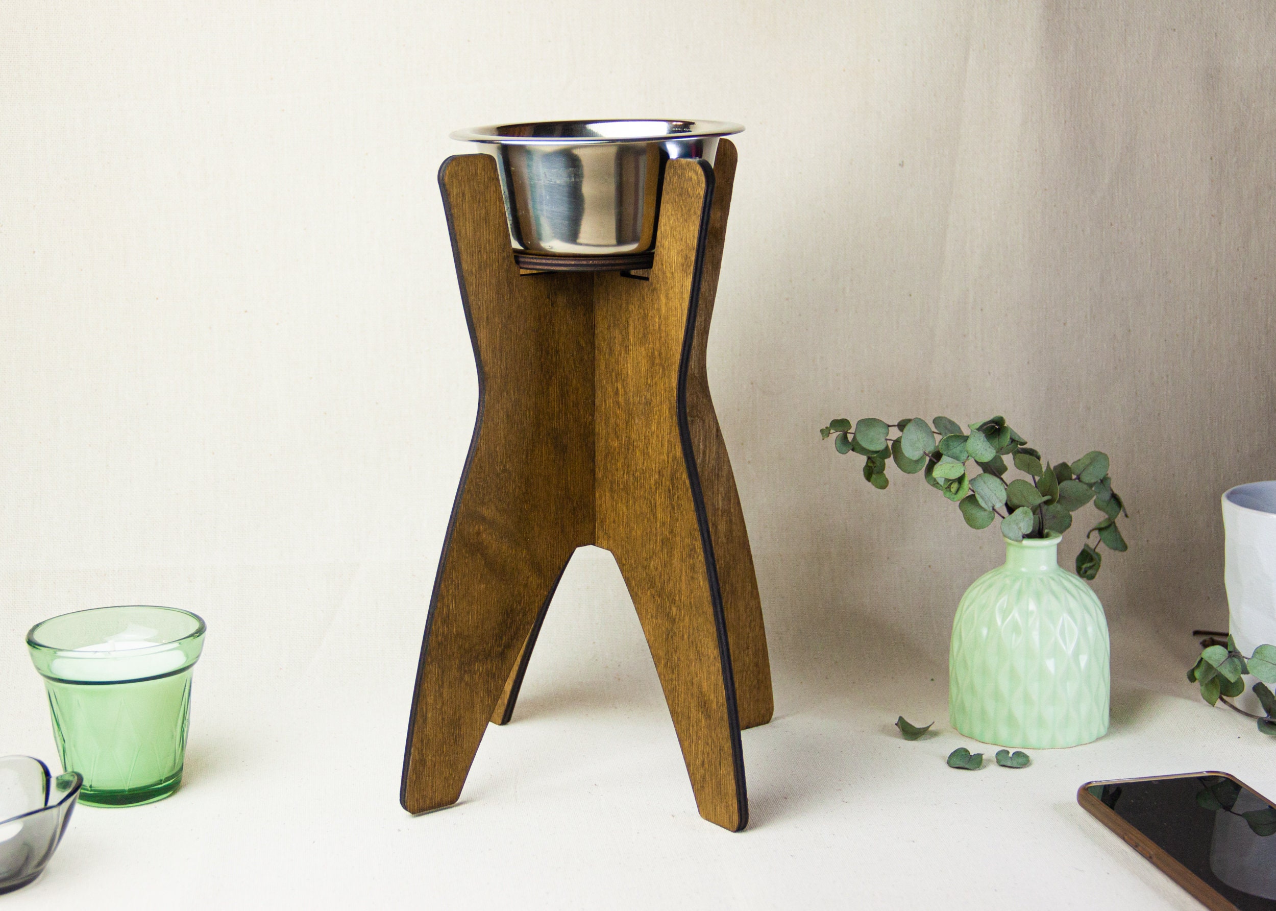 Elevated dog bowl stand feeding Large Dog Feeder Raised dog | Etsy