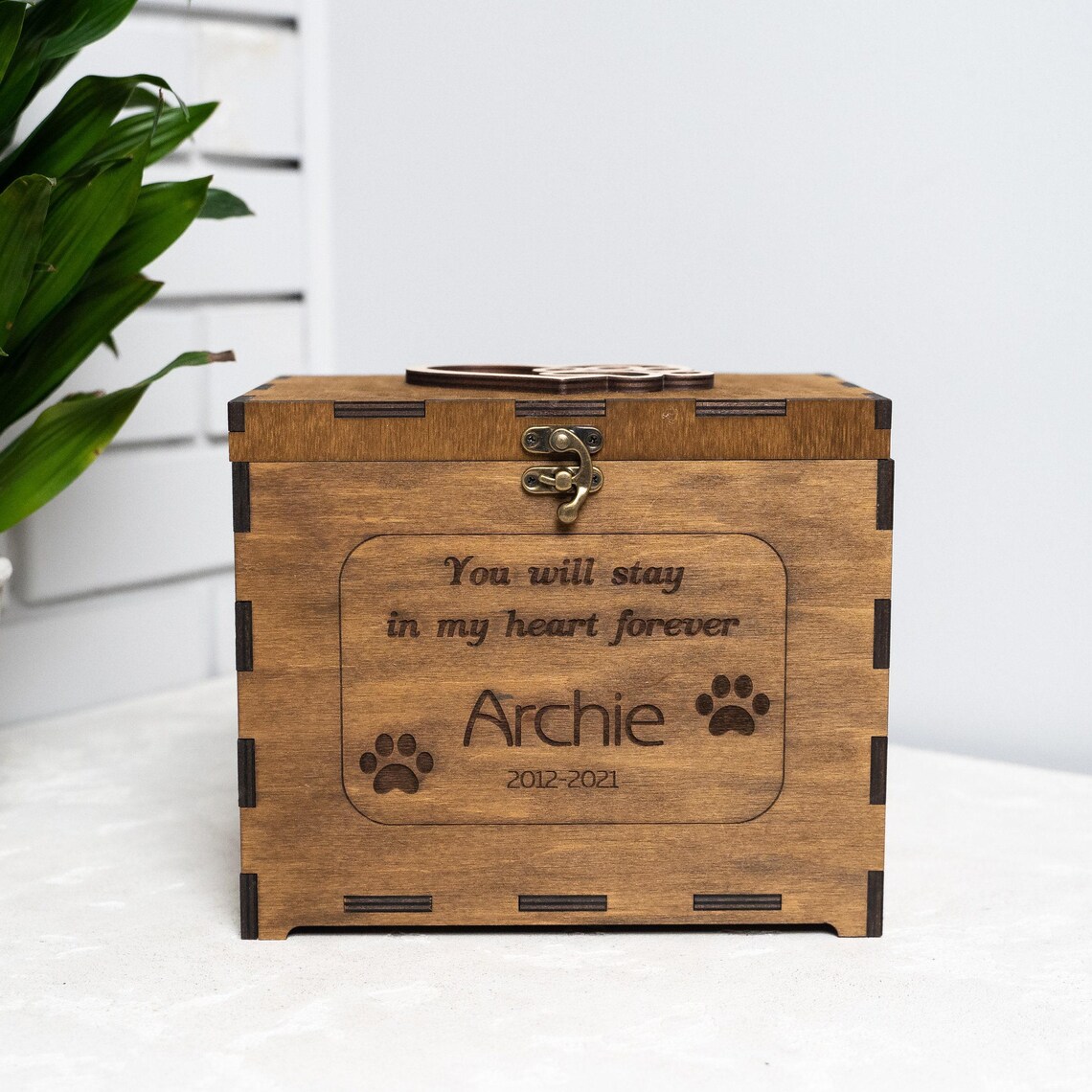 Pet Memorial Box,wooden Pet Memorial Urn,pet Cremation Box,personalized ...