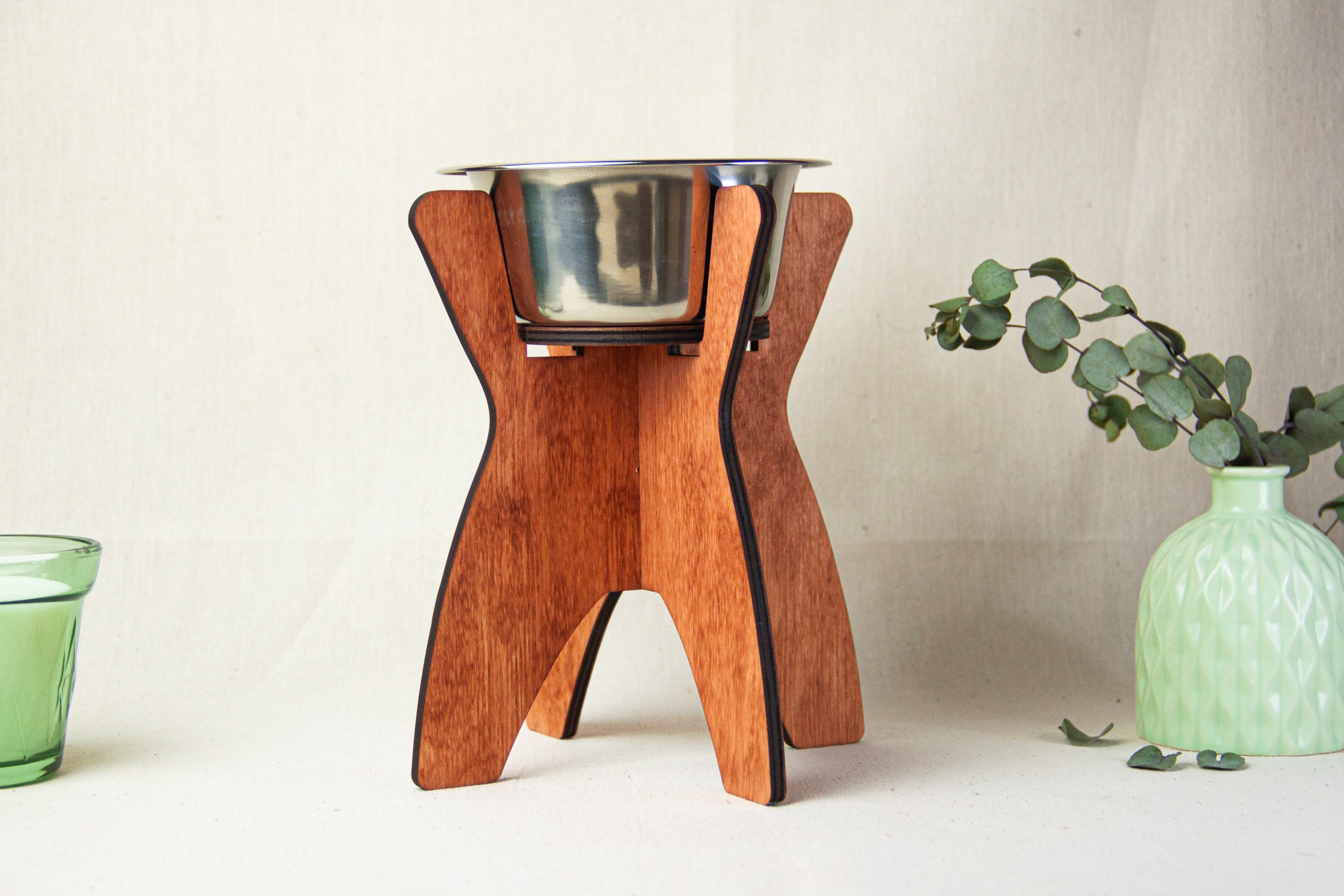 Elevated dog bowl stand feeding Large Dog Feeder Raised dog | Etsy