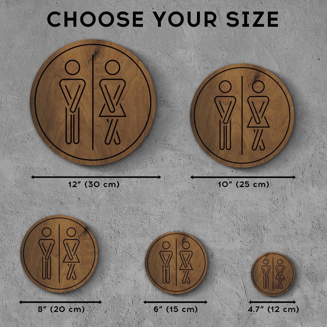 Wooden Toilet Sign, Wc Sign Wood, the Loo Sign, Wood Restroom Sign ...