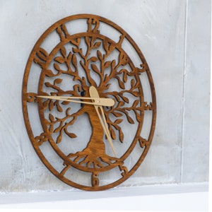 Tree of Life Clock, Tree Wall Clock, Oversized Wall Clock, Wooden Wall ...