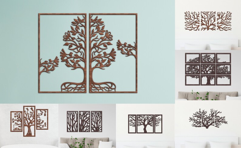 Tree of Life Panel Wood Wooden Tree Wall Art Tree Wood Wall | Etsy