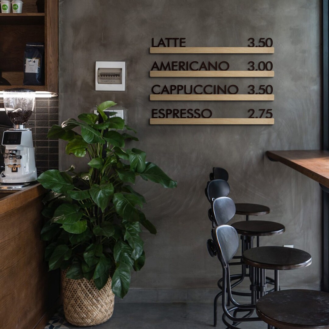 Menu Board With Letters Cafe Menu Signrestaurant Menu - Etsy