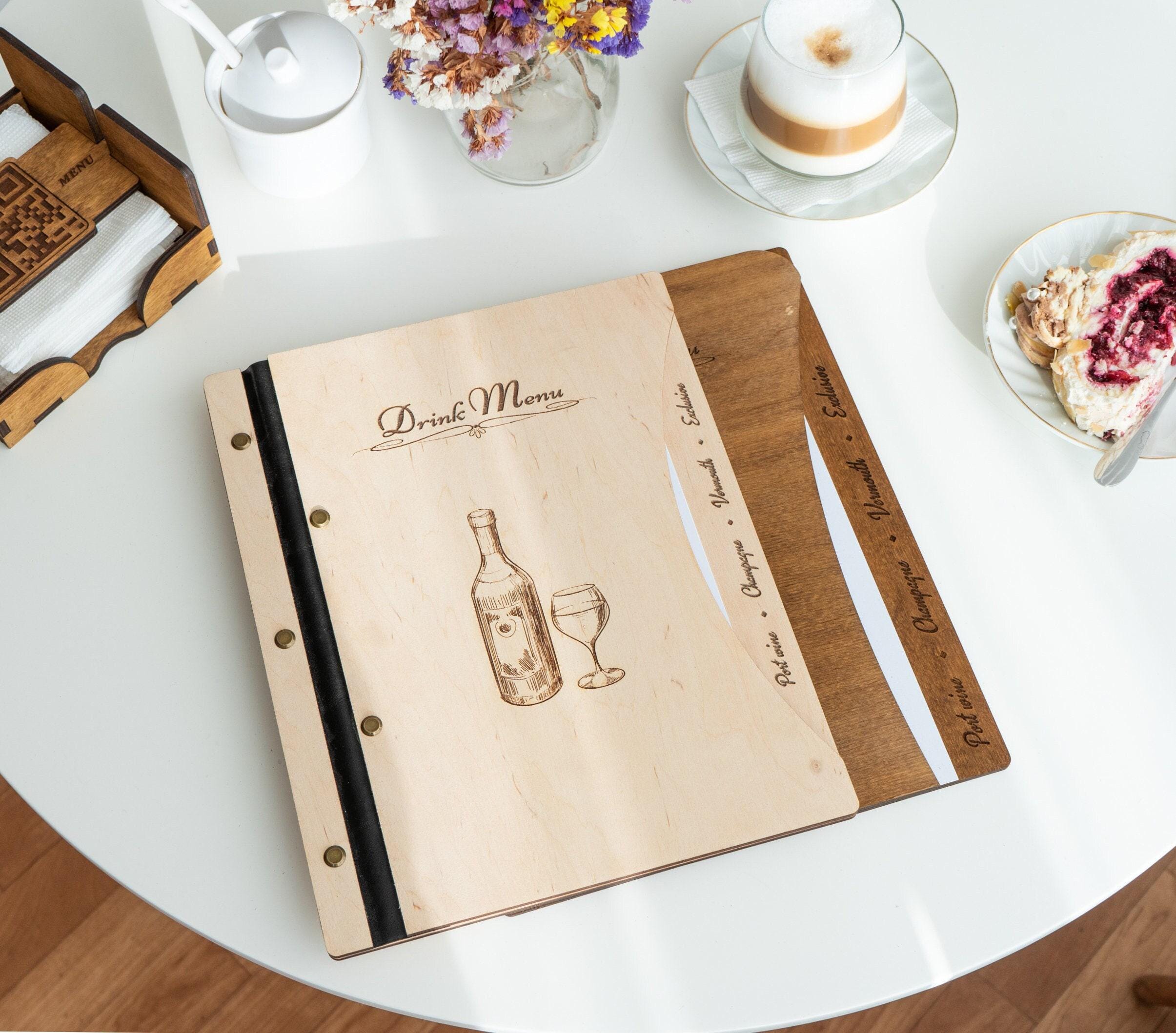 Restaurant Menu Cover, Drinks Menu Holder, Bar Menu Holder, Cocktails ...