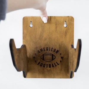 Football Wall Holder, Wall Mount Display Bracket for Footballs ...