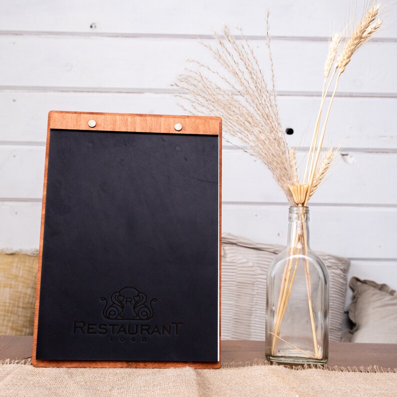 Restaurant Menu Holder Restaurant Menu Folder Leather Custom - Etsy