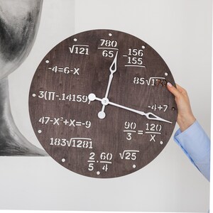 Math Wall Clock, Teacher Wall Clock, Mathematics Clock, School Wall ...