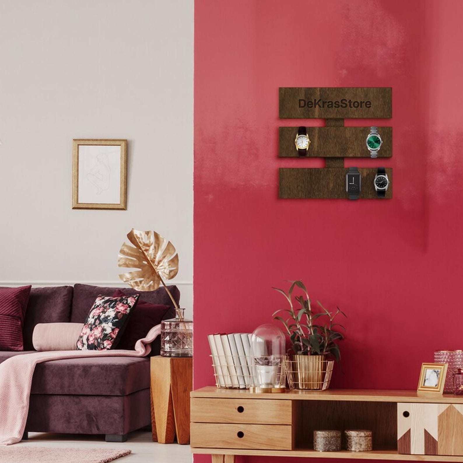 Watch Display for Wall, Wall Mount Watch Display, Watch Display Case ...