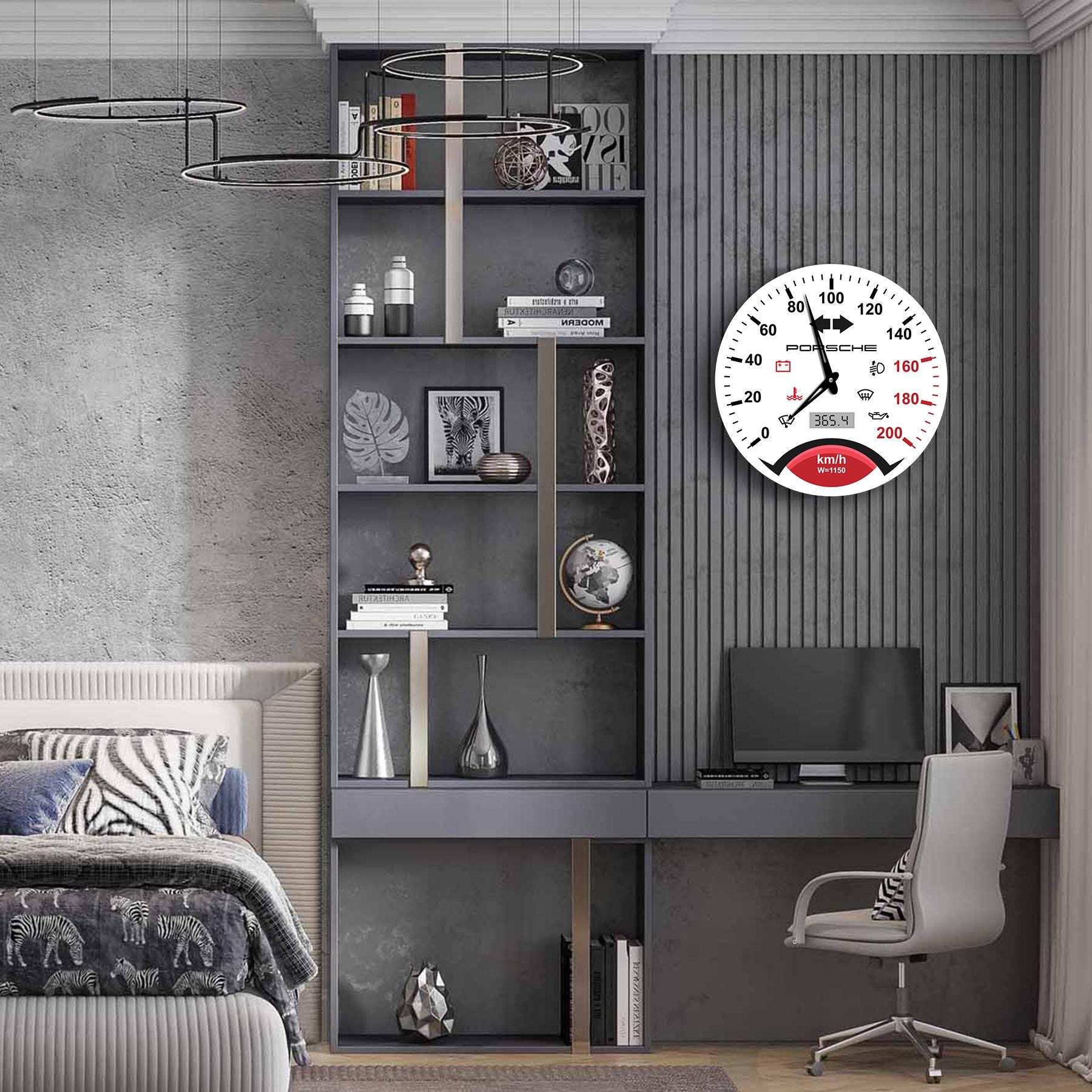 Car Dashboard Wall Clock, Speedometer Wall Clock, Garage Wall Clock ...