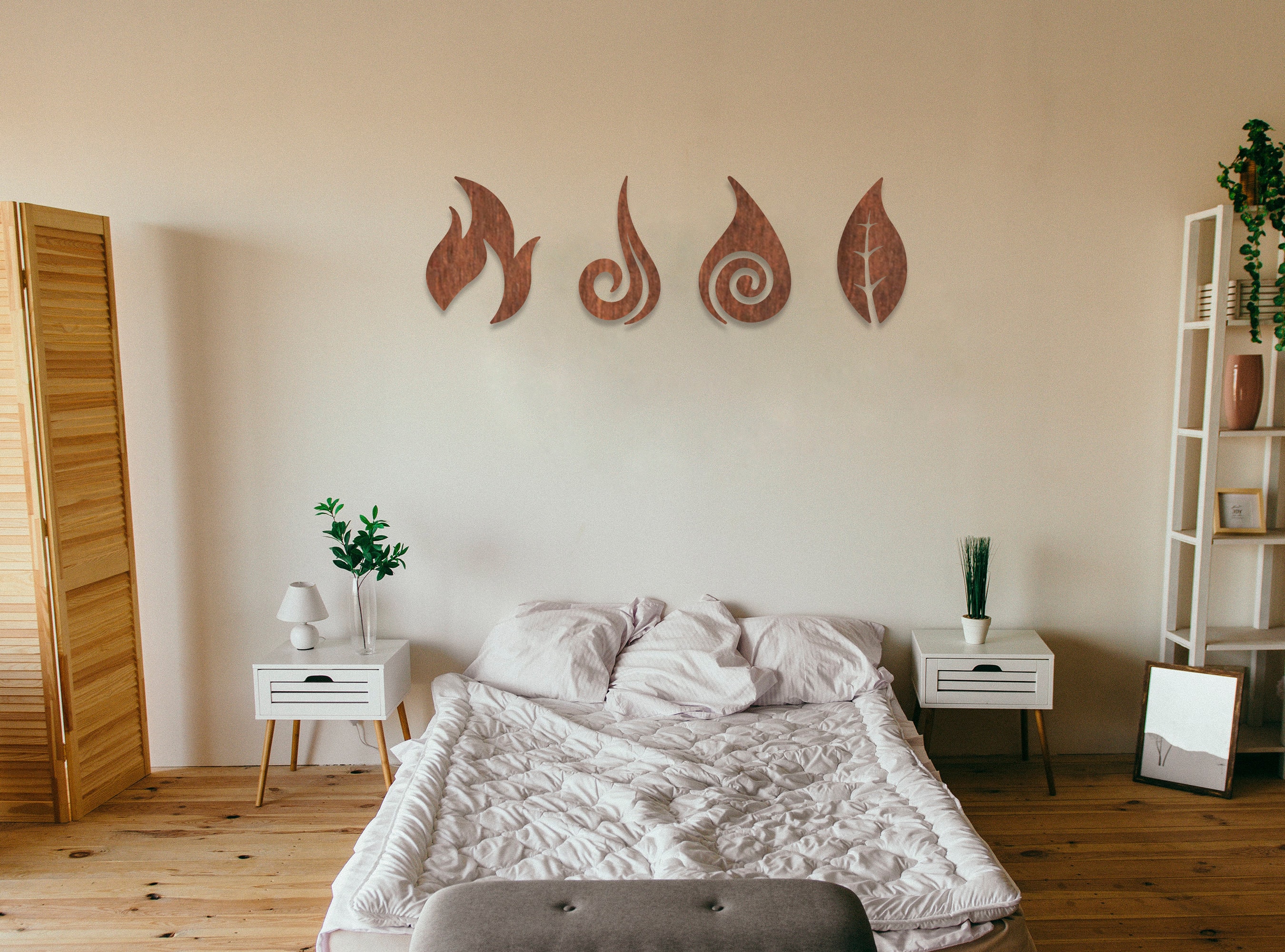 Four Elements Wall Art Four Elements Wood Wooden Wall | Etsy