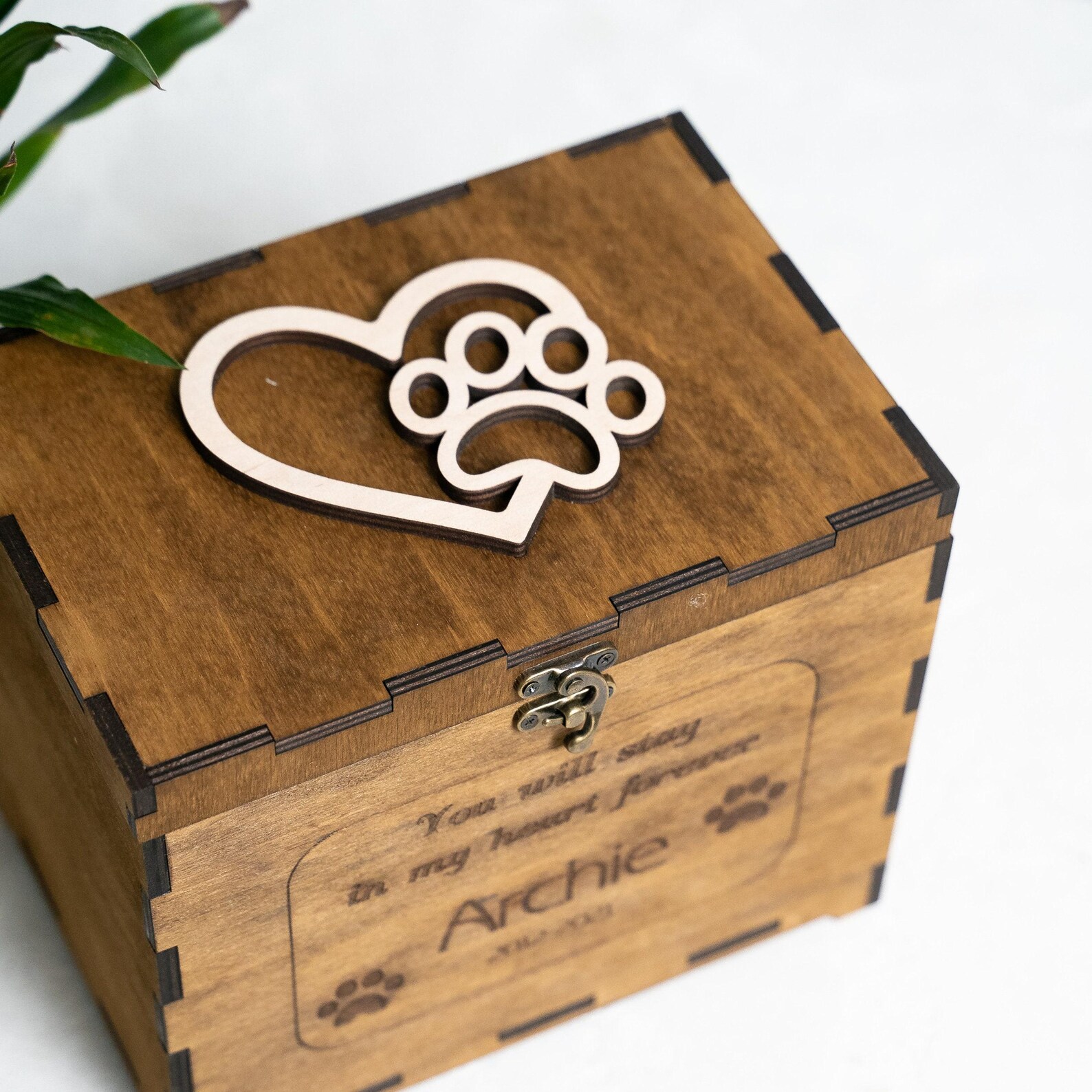 Pet Memorial Box,wooden Pet Memorial Urn,pet Cremation Box,personalized ...