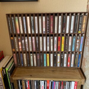 Cassette Tape Display Shelf, Cassette Organizer Shelf, Wooden Wall ...