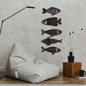 Fish Wood Wall Art, Wooden Fish Wall Decor, Beach Wood Wall Art ...