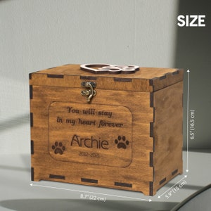 Pet Memorial Box,wooden Pet Memorial Urn,pet Cremation Box,personalized ...