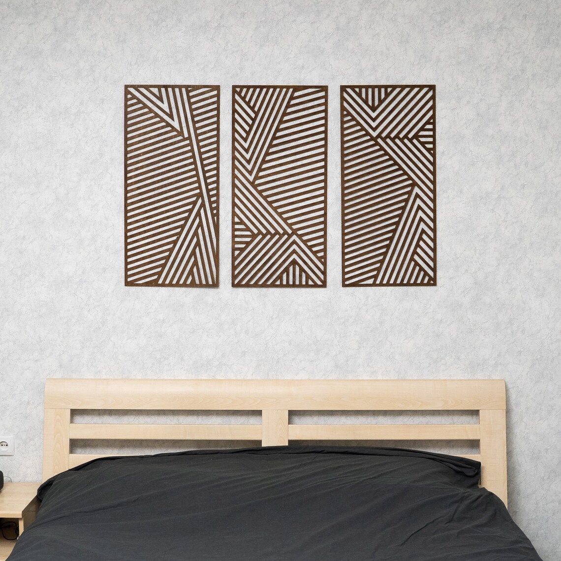 Geometric Wall Art Wood Geometric Wall Décor Abstract Wall - Etsy