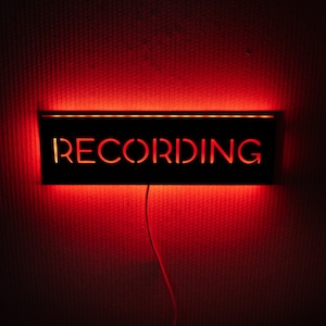 Recording Neon Sign, Recording Led Sign, Recording Light Sign, Studio ...