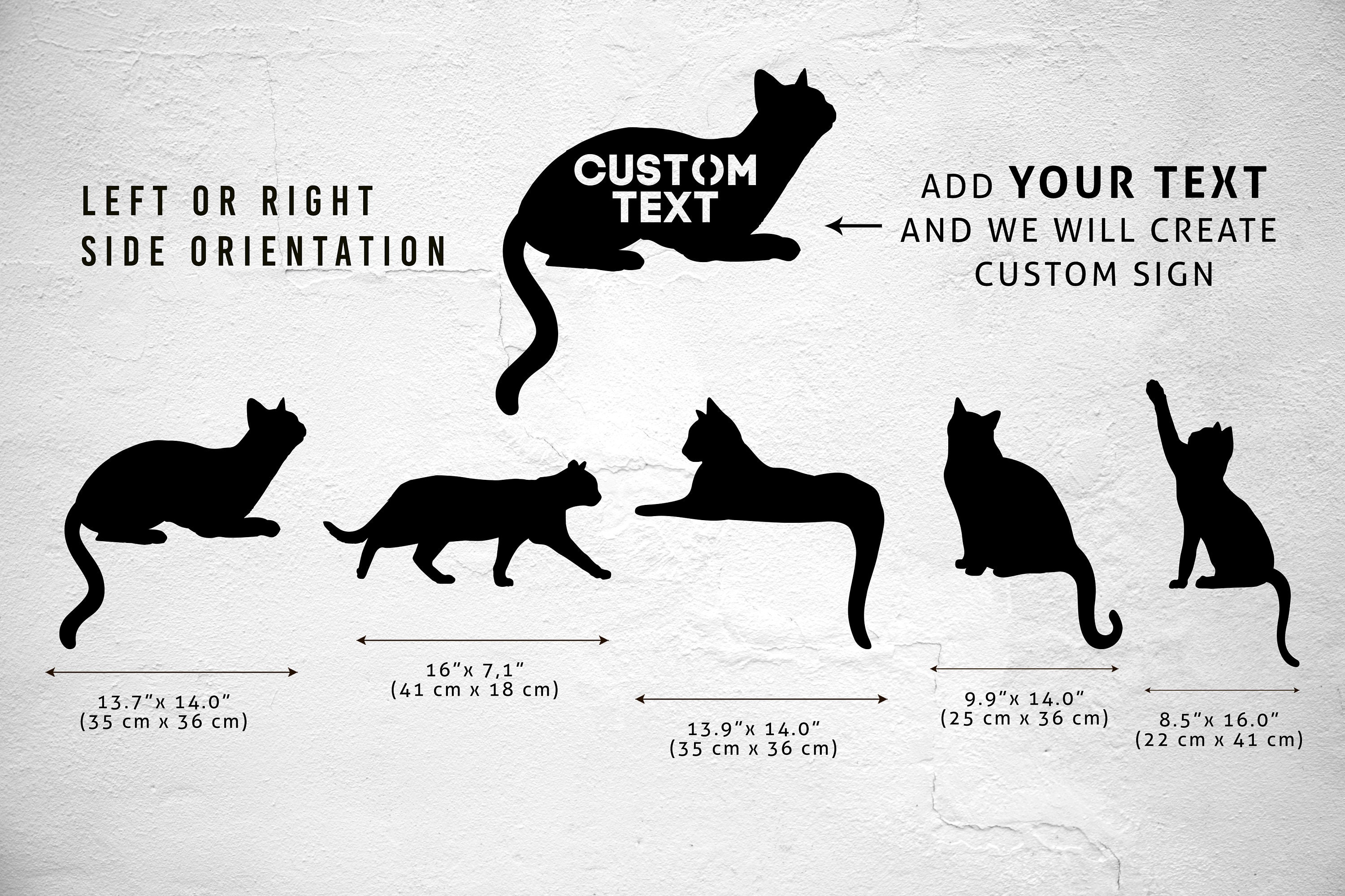 Custom Cat Silhouette, Custom Cat Sign, Door Topper Custom, Catio Sign ...