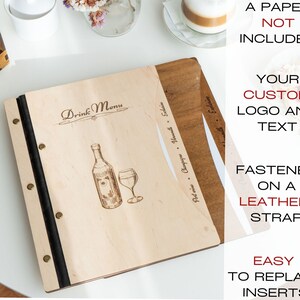 Restaurant Menu Cover, Drinks Menu Holder, Bar Menu Holder, Cocktails ...