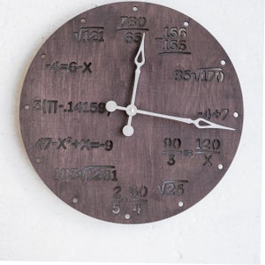 Math Wall Clock, Teacher Wall Clock, Mathematics Clock, School Wall ...