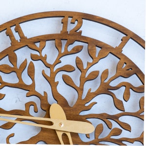 Tree of Life Clock, Tree Wall Clock, Oversized Wall Clock, Wooden Wall ...